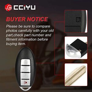 cciyu 2 X Flip Key Fob Uncut Blade (Shell case only) Replacement for Nissan Altima Maxima Murano for Infiniti FX35 FX37 FX50 G25 G35 G37 Q40 Q60 QX70 4 Buttons with FCC: KR55WK48903 KR55WK49622