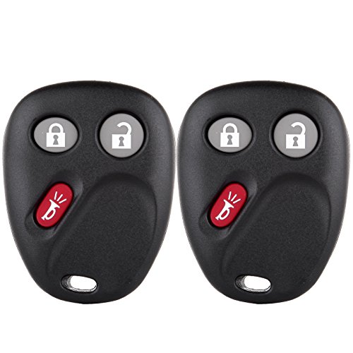 ECCPP 2X Key Fob CASE Keyless Entry Remote Control Car Replacement for Chevy Silverado for Suburban for Avalanche series SSR Tahoe Equinox for Buick for Pontiac for Cadillac for Saturn 03-07 LHJ011B