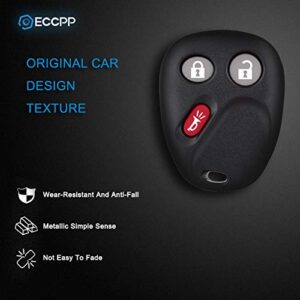 ECCPP 2X Key Fob CASE Keyless Entry Remote Control Car Replacement for Chevy Silverado for Suburban for Avalanche series SSR Tahoe Equinox for Buick for Pontiac for Cadillac for Saturn 03-07 LHJ011B