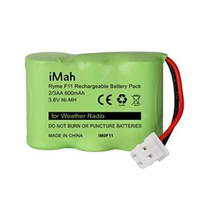 imah ryme f11 2/3aa600 3.6v 600mah ni-mh battery pack, fits kaito ka500 ka550 ka600 and fits eton frx3 earlier round-hole verson(don’t fit eton frx3 0000101 newer square-hole verson)