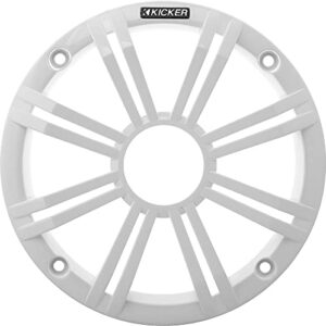 kicker 45bkmg6w 6-1/2″ marine speaker grille for 6-1/2″ km series speakers white