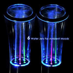 KALANDO Wireless Bluetooth Colorful LED Water Speaker with Dancing Fountain Light Show Sound for PC, MP3 Player, Laptops, Smartphone Black