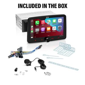 BOSS Audio Systems Elite Series BE7ACP-FT Car Audio Stereo System – Single Din with 7 Inch Double Din Touchscreen, Apple CarPlay, Android Auto, Bluetooth Head Unit, Radio Receiver, No CD Player