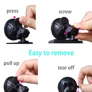 Dash Cam Suction Cup Mount for Oldshark Amuoc Jeemak Chortau Screw-Connect Dashcam, Clip on Car dvr Holder, Strong Suction Power, Easy to Install Use, Easy to Remove, Heat Resistant, 2 Pcs