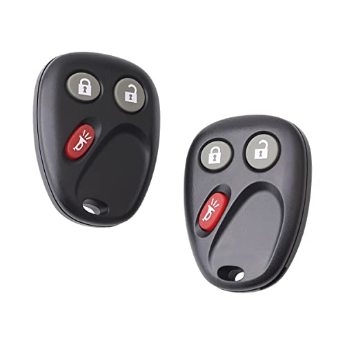 OCESTORE 2Pcs LHJ011 Car Key Fob Keyless Control Entry Remote Vehicles Replacement Compatible with Escalade Avalanche SSR Yukon XL H2 LHJ011 21997127 3 Button