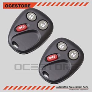 OCESTORE 2Pcs LHJ011 Car Key Fob Keyless Control Entry Remote Vehicles Replacement Compatible with Escalade Avalanche SSR Yukon XL H2 LHJ011 21997127 3 Button