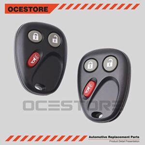 OCESTORE 2Pcs LHJ011 Car Key Fob Keyless Control Entry Remote Vehicles Replacement Compatible with Escalade Avalanche SSR Yukon XL H2 LHJ011 21997127 3 Button