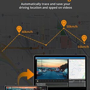 AKASO DL12 2.5K Mirror Dash Cam Voice Control 12" Touch Screen Front and Rear Dual Dash Camera for Cars Night Vision Backup Camera with Sony Starvis Sensor GPS G-Sensor Parking Assistance