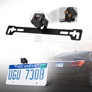 Yuwei Backup Camera CM019, 720P/ CVBS Image Rear View License Plate reversing Camera, 140° Perfect Angle Night Vision IP69k Waterproof for Car, Pickup Truck, Minivan, SUV, Sedans, etc