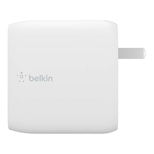 Belkin BoostCharge USB C 68W GaN Wall Charger with Dual Ports - iPhone Charger Fast Charging, Type C Charger, USB C Charger w/ PD for Samsung Galaxy, iPad Pro, Macbook Pro, Includes 2M USB C Cable