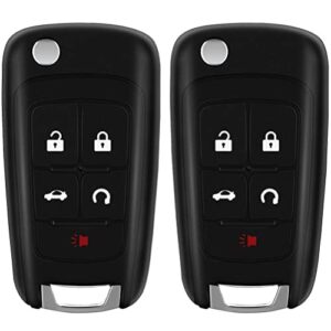 eccpp key fob for chevy cruze key fob (shell case) for gmc terrain for buick allure lacrosse regal verano encore for chevy camaro cruze malibu equinox sonic impala oht01060512 (2pcs)