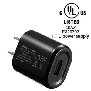 Wall Charger Abosi 3 Pack 5V 1A UL Certified Universal Power Adapter USB 1 Port Home Wall Charger Plug Compatible with iPhone Samsung and More Device UL Listed