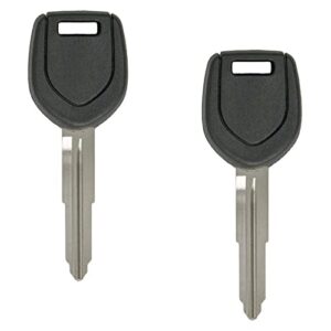 2x remote fob transponder car key 46 chip for mitusbishi lancer (mit14-pt)