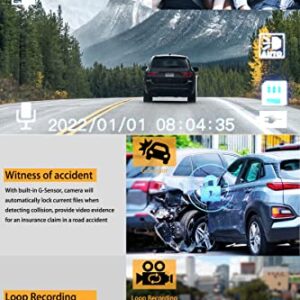 Dual Dash Cam Front and Inside FHD 1080P Dash Camera for Cars Dashcams for Cars with Infrared Night Vision Car Camera Driving Recorder 24H Park Monitor Motion Detection G-Sensor for Taxi Uber