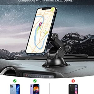 Magnetic Wireless Car Charger, 18W Fast Mag Safe Car Charging Dashboard Mount with Adjustable Metal Air Vent Hook Compatible with iPhone 14/13 Pro/13 mini/12/12 Pro/12 Pro Max/12 Mini