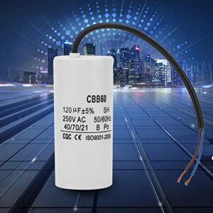 CBB60 Motor Capacitor,CBB60 Run Capacitor AC 250V 120uF 50/60Hz Run Round Capacitors for Air Conditioners Compressors Motors