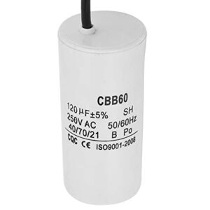 CBB60 Motor Capacitor,CBB60 Run Capacitor AC 250V 120uF 50/60Hz Run Round Capacitors for Air Conditioners Compressors Motors