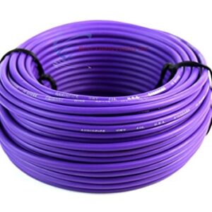 Best Connections Audiopipe Copper Clad Stranded Car Audio Primary Remote Wire (14 Gauge 50', Purple)