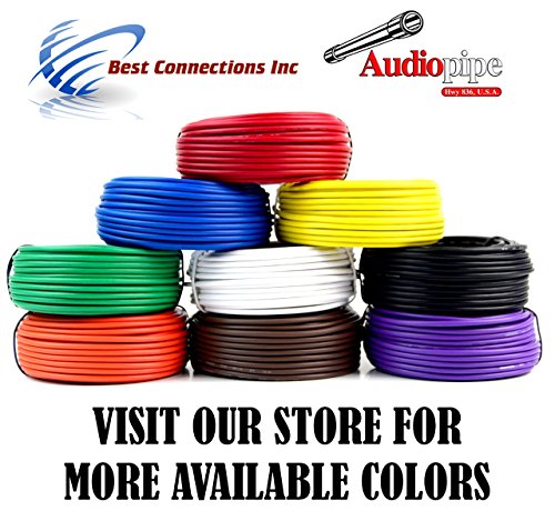 Best Connections Audiopipe Copper Clad Stranded Car Audio Primary Remote Wire (14 Gauge 50', Purple)