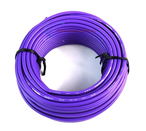 Best Connections Audiopipe Copper Clad Stranded Car Audio Primary Remote Wire (14 Gauge 50', Purple)