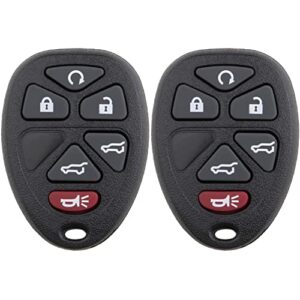 car key fob keyless entry remote fits 2007-2014 chevy silverado tahoe suburban cadillac escalade gmc yukon replaces ouc60270 ouc60221 20869057 15913427