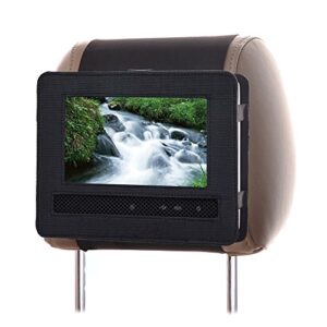 portable car dvd player headrest mount holder, 9-9.5inch swivel and flip car dvd holder case strap dvd player mount