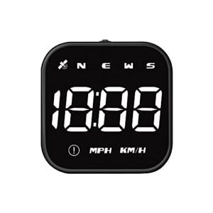 heads up display for cars, gps speedometer for car, universal digital speedometer hud display for all vehicles, plug and play (white)