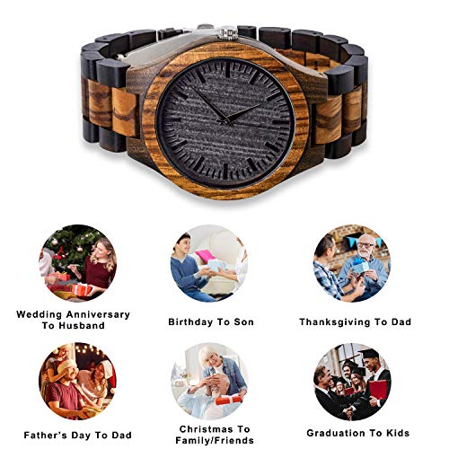 kullder Groomsmen Gifts for Wedding Personalized Engraved Watch for Best Man Mens Custom Wooden Watches for Men Personalized Best Man Gifts Ideas