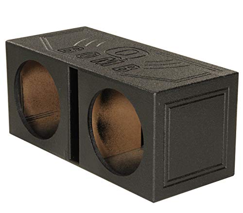 Q Power QBOMB12V Dual 12" Vented Ported Subwoofer Sub Box with Bedliner Spray