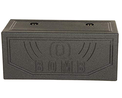 Q Power QBOMB12V Dual 12" Vented Ported Subwoofer Sub Box with Bedliner Spray