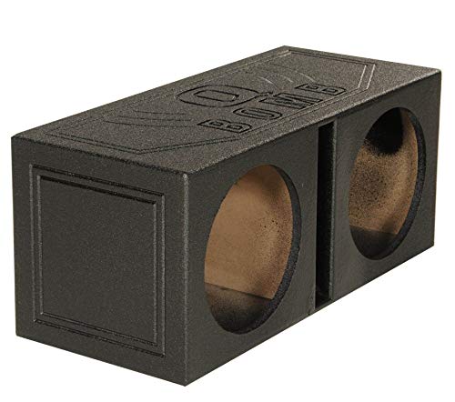 Q Power QBOMB12V Dual 12" Vented Ported Subwoofer Sub Box with Bedliner Spray