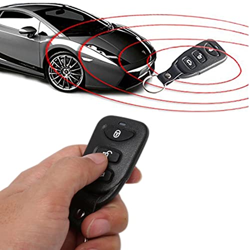 FICBOX Keyless Entry Remote Control Car Key Fob Replacement Universal for 12V Car (1 Pack)