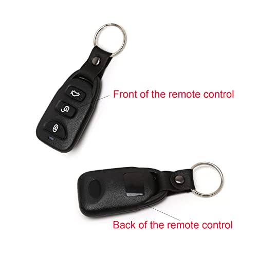 FICBOX Keyless Entry Remote Control Car Key Fob Replacement Universal for 12V Car (1 Pack)