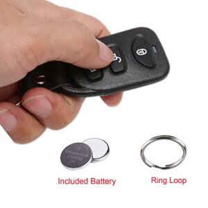 FICBOX Keyless Entry Remote Control Car Key Fob Replacement Universal for 12V Car (1 Pack)