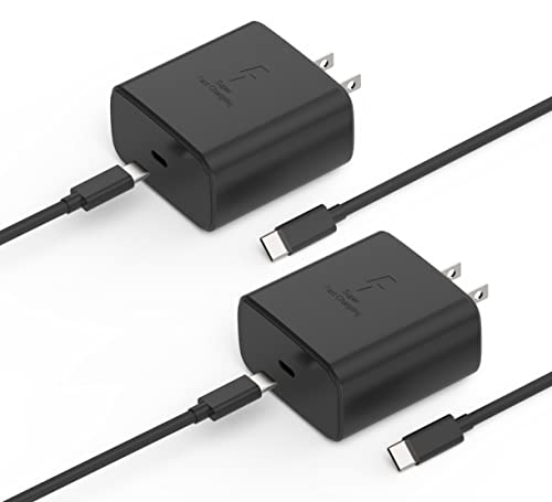 2Pack Samsung 45W Charger USB C Type C Charger Super Fast Charging for Samsung Galaxy S23 S23+ S23 Ultra Note 10+ S22 S21 Note 20 Z Fold 4 Z Flip 4, Galaxy Tab S7 S7+ S8 S8+ S8 Ultra,PPS Charger