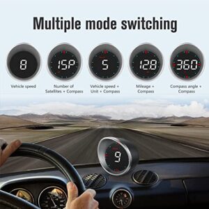 Camrusic Digital Speedometer Heads Up Display Smart Car HUD Display for Truck Bus RV Boat Motorcycle