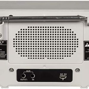 Crosley CR3036D-WS Tribute Vintage AM/FM Bluetooth Radio, White Sand