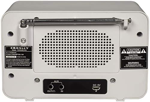 Crosley CR3036D-WS Tribute Vintage AM/FM Bluetooth Radio, White Sand