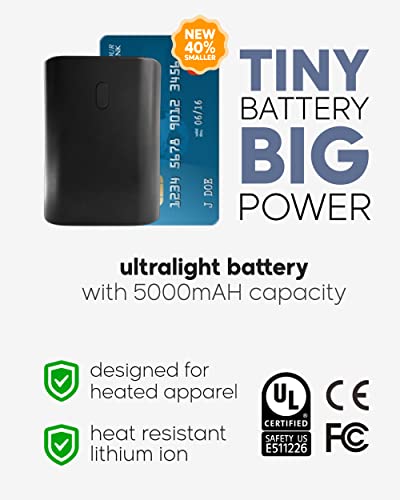 Venture Heat Battery for Heated Jacket Vest Hoodie - Replacement Spare Lithium Ion Battery (7.4V Model 750B)