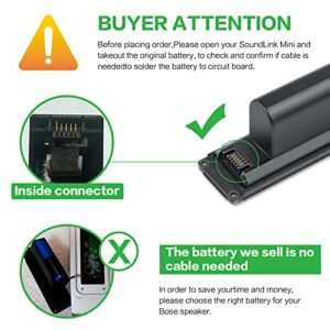 Futurebatt 061384 061385 061386 063287 Battery for Bose SoundLink Bluetooth Speaker Mini One (7.4V/22Wh)