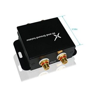 XtremPro Hi-end Ground Loop Noise Isolator/Filter for Car Audio/Home High-Fidelity System - Black (65042)