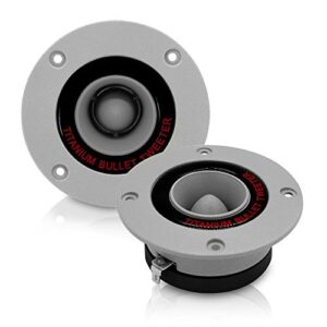 pyramid 3.25″ car audio speaker tweeter – 300 watt high power aluminum bullet horn with 1 inch super titanium tweeters, 2 khz – 25 khz frequency, 96 db, 4 ohm, heavy duty 30 oz. magnet – tw18 (pair)