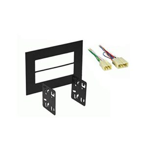 compatible with mitsubishi montero sport 2000 2001 2002 2003 2004 double din stereo harness radio dash kit