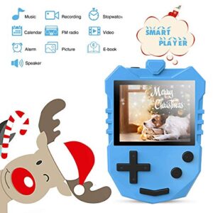 MP3 Player for Kids, AGPTEK K1 Portable 8GB Children Music Player with Built-in Speaker, FM Radio, Voice Recorder, Expandable Up to 128GB, Blue, Upgraded Version