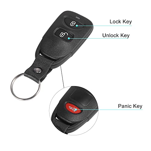 X AUTOHAUX 2pcs 433MHz TQ8RKE-4F14 Replacement Keyless Entry Remote Car Key Fob for Hyundai Accent 2014 2015 2016 2017 95430-1R300 954301R300