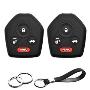 2pcs compatible with subaru remote head 4 bts silicone fob key case cover protector keyless remote holder for 2005-2017 subaru forester impreza legacy outback tribeca wrx sti xv crosstrek b9 tribeca