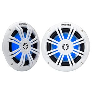 kicker 49km604wl km 6.5″ 4Ω blue led marine coaxial speakers – pair