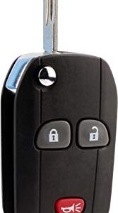 KeylessOption Keyless Entry Remote Flip Car Key Fob Ignition key For GMC Sierra Chevy Silverado Avalance 15913420