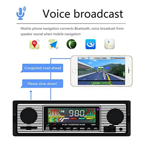 BOOMBOOST Car Stereo with Bluetooth, Car Radio with USB/SD/AUX Port, Car Audio FM Radio, Digital MP3 Player, Handsfree Calling with Wireless Remote Control