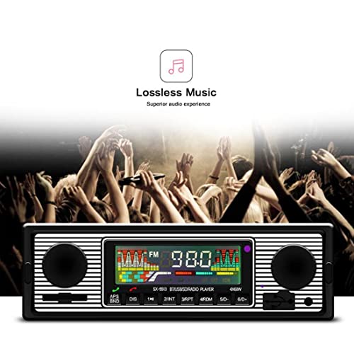 BOOMBOOST Car Stereo with Bluetooth, Car Radio with USB/SD/AUX Port, Car Audio FM Radio, Digital MP3 Player, Handsfree Calling with Wireless Remote Control